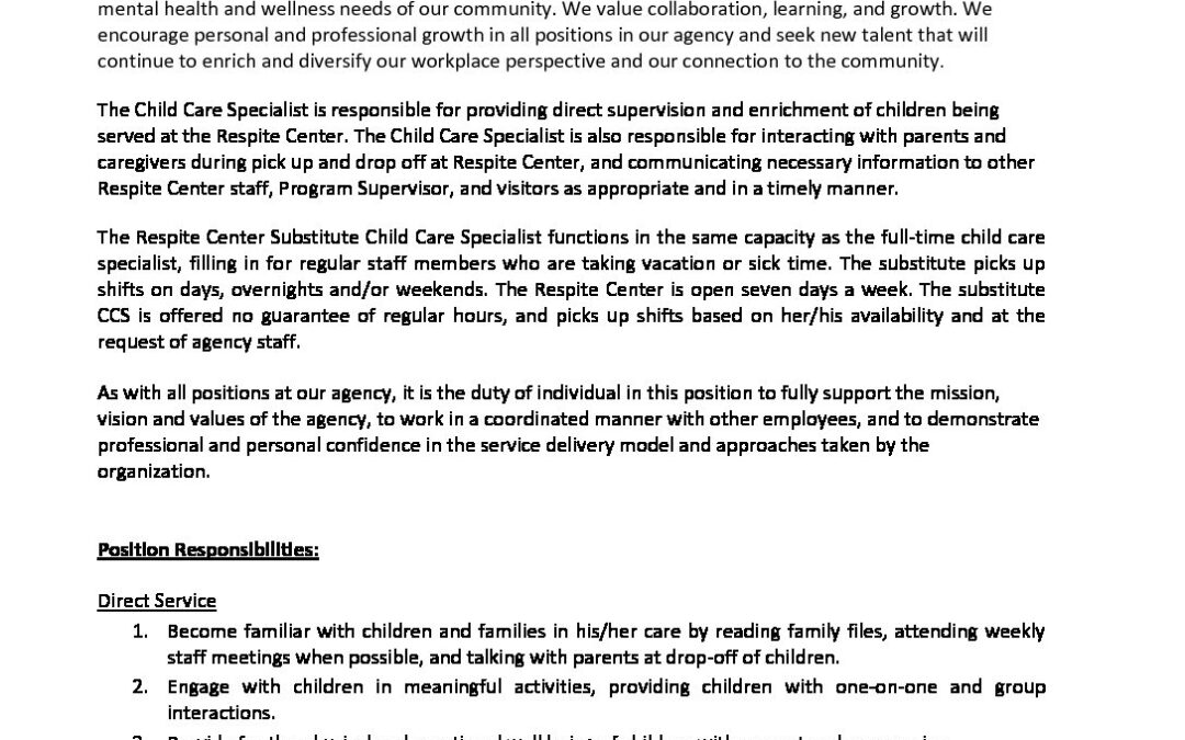 View The Full Job Description RISE